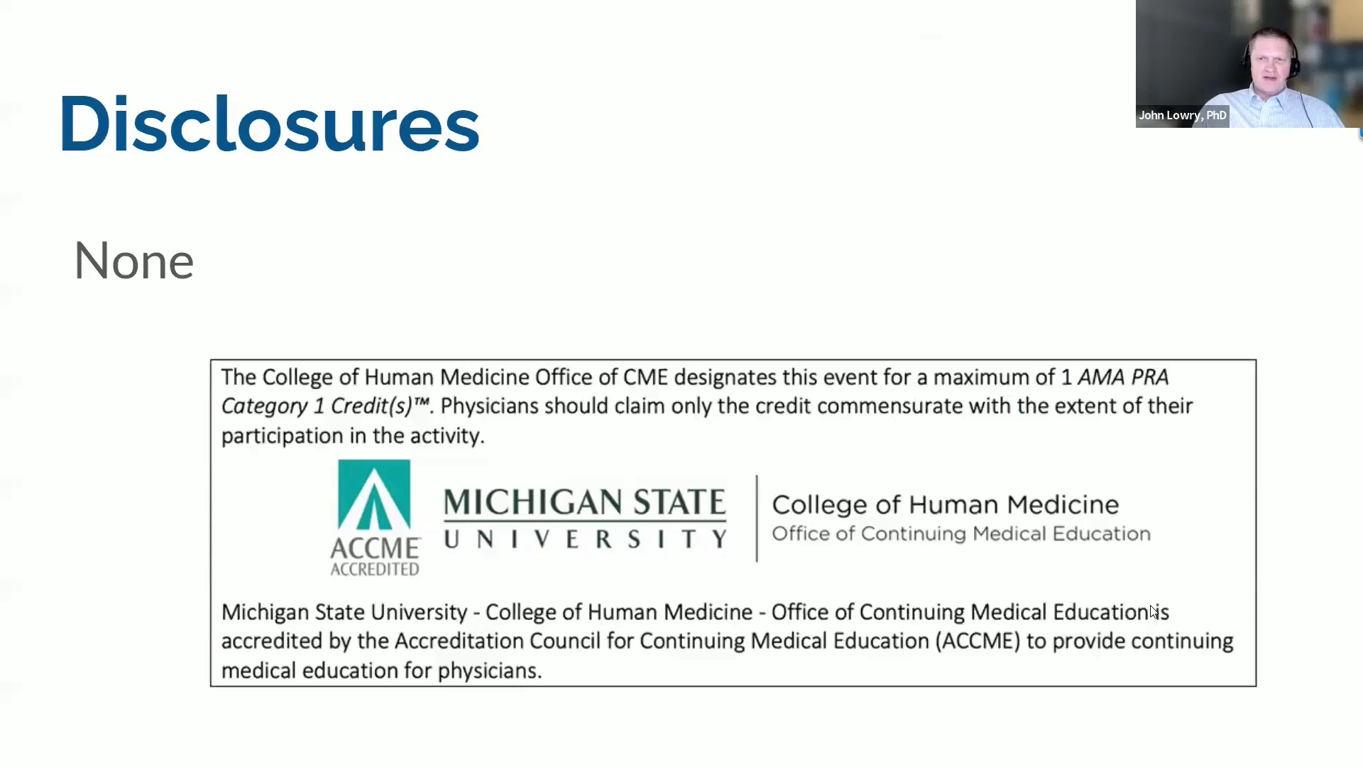Slide 2/61 at 02:39: Disclosures