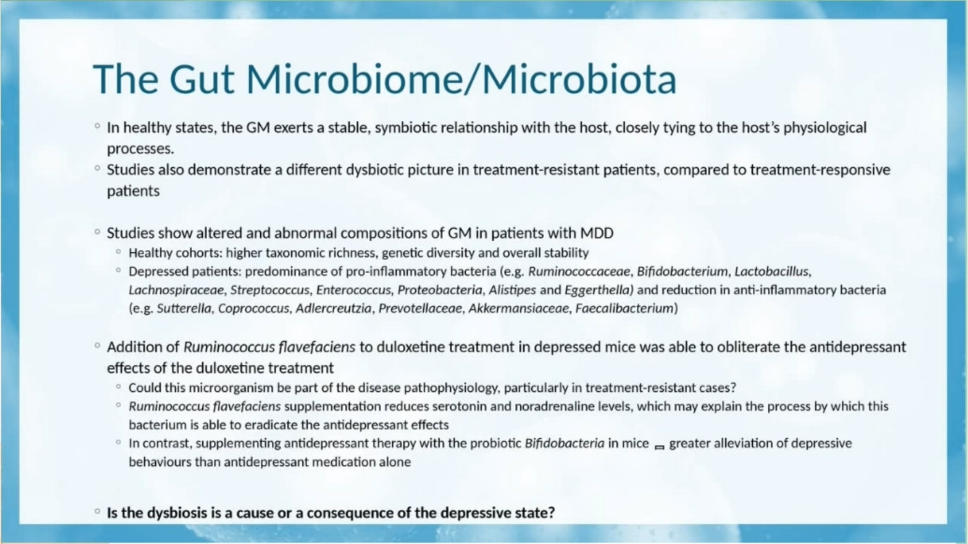 Slide 5/18 at 03:14: The Gut Microbiome/Microbiota
