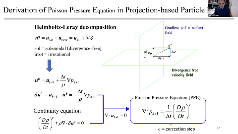 Slide 13/62 at 10:55: Derivation of Poisson Pressure Equation in ...