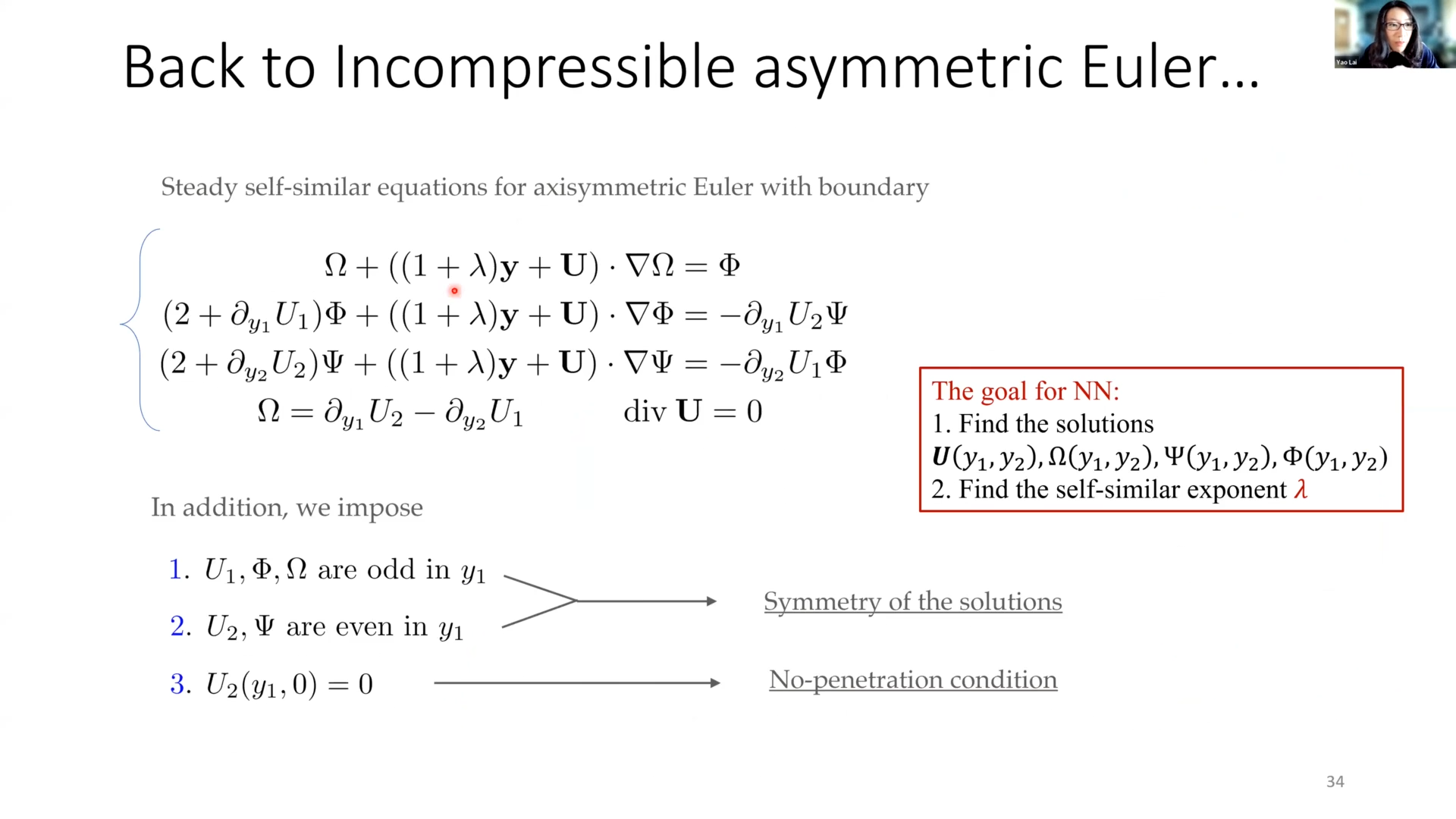 Slide 29/72 at 24:03: Back to Incompressible asymmetric Euler