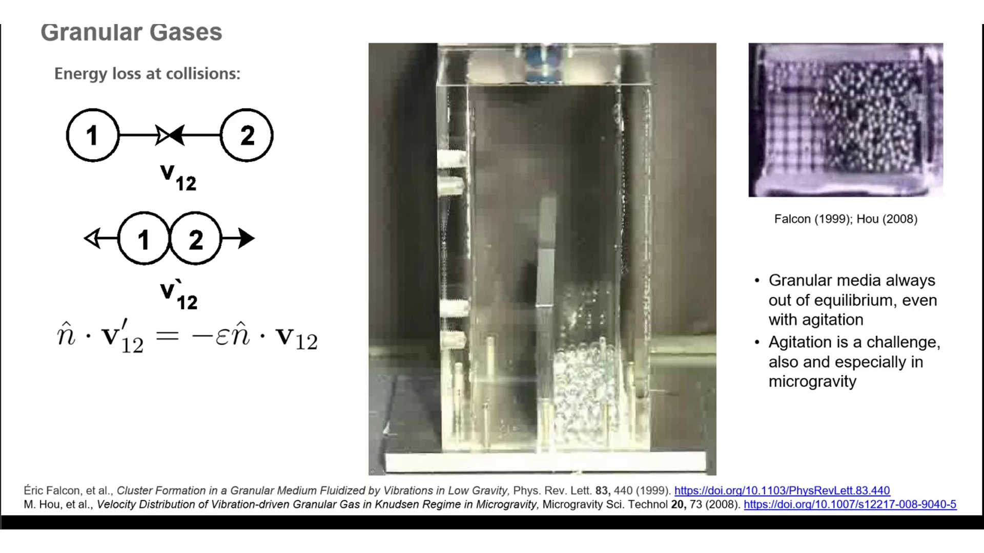 Slide 8/48 at 07:51: Granular Gases