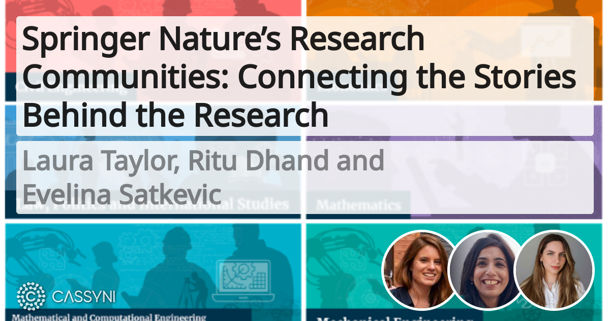Springer Nature’s Research Communities: Connecting the Stories Behind ...