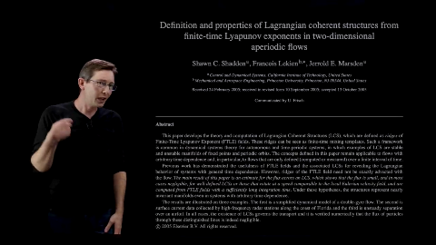 Slide Outline for Lagrangian Coherent Structures (LCS) in unsteady ...