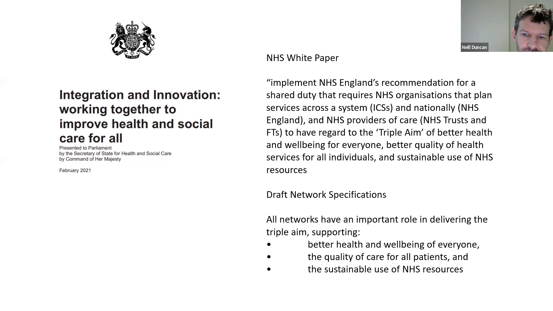 Slide 5/75 at 02:36: better health and wellbeing of everyone, the ...