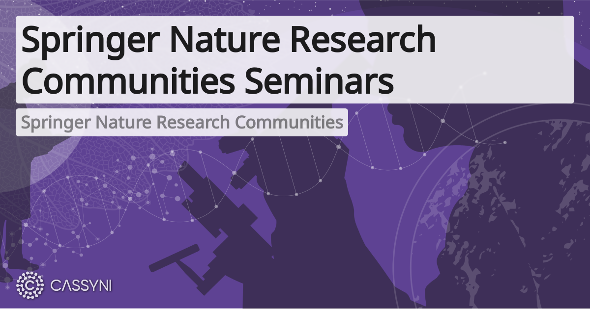 Springer Nature Research Communities Seminars