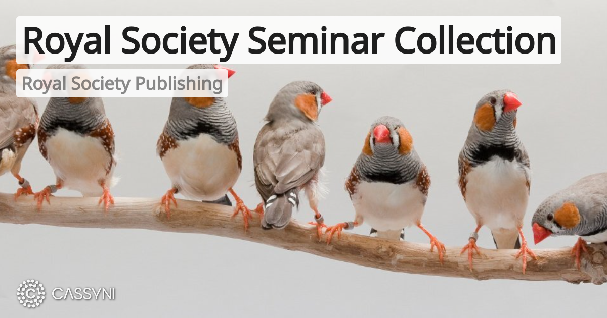 Royal Society journals seminar collection