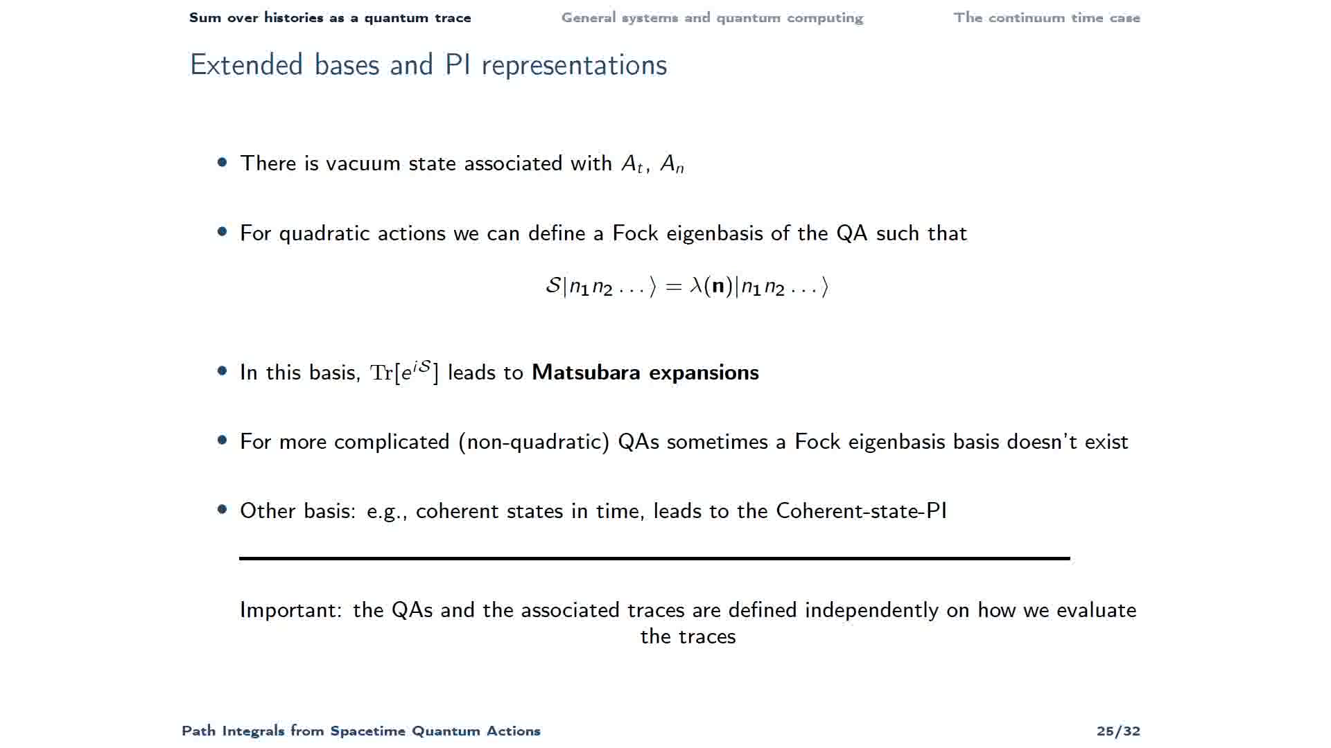 Slide 28/36 at 15:24: Extended bases and PI representations