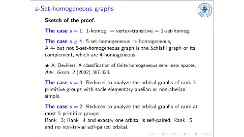 Slide 30/53 at 24:54: s-Set-homogeneous graphs