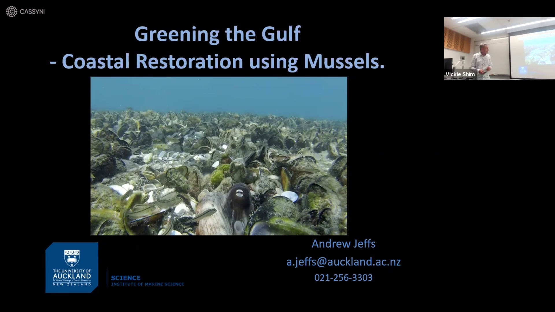 Slide 1/29 at 00:03: Greening the Gulf - Coastal Restoration using Mussels.