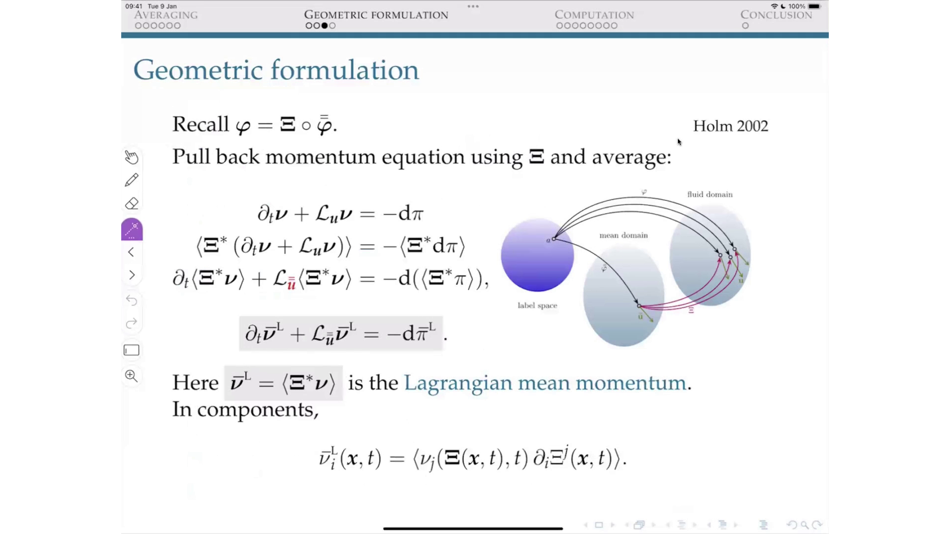 Slide 10/20 at 25:30: Geometric formulation