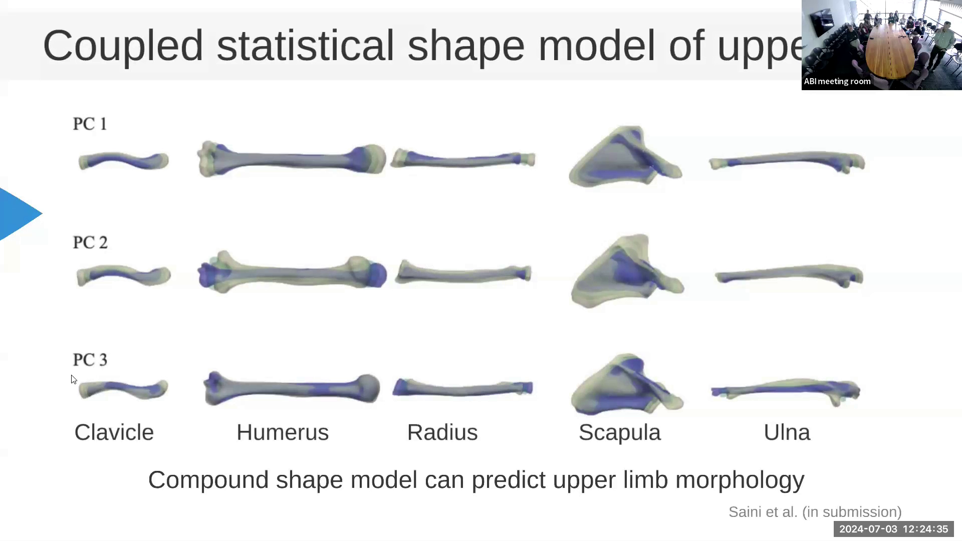 Slide 14/36 at 19:11: Coupled statistical shape model of uppe