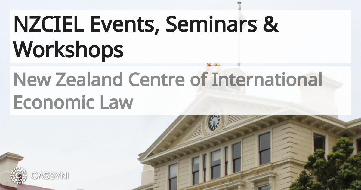 NZCIEL Events, Seminars & Workshops - Upcoming and published seminars · Cassyni