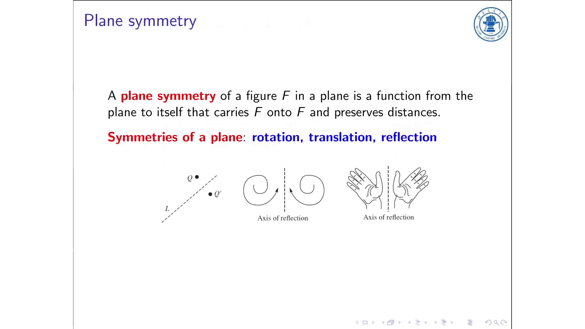 Slide 8/53 at 03:33: Plane symmetry