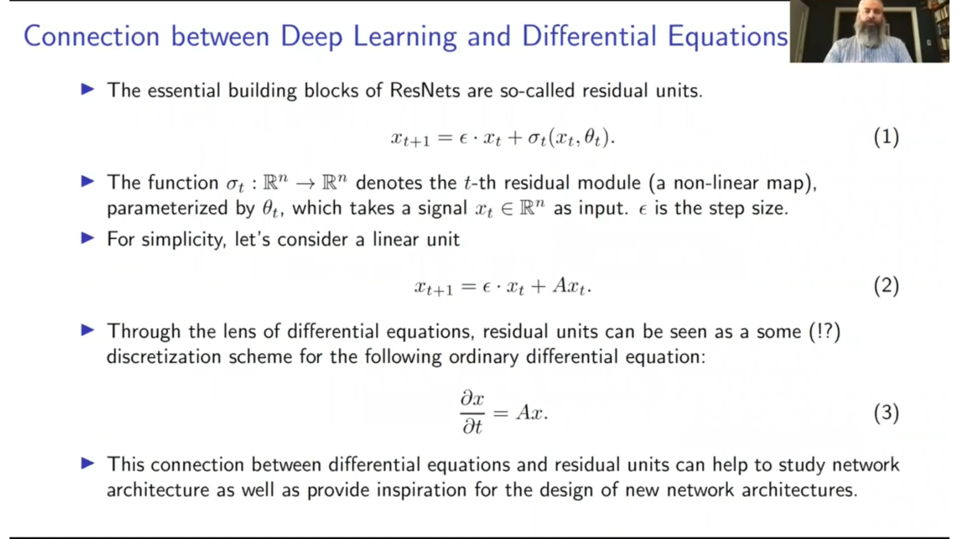 Slide 5/56 at 09:54: The essential building blocks of ResNets are so ...