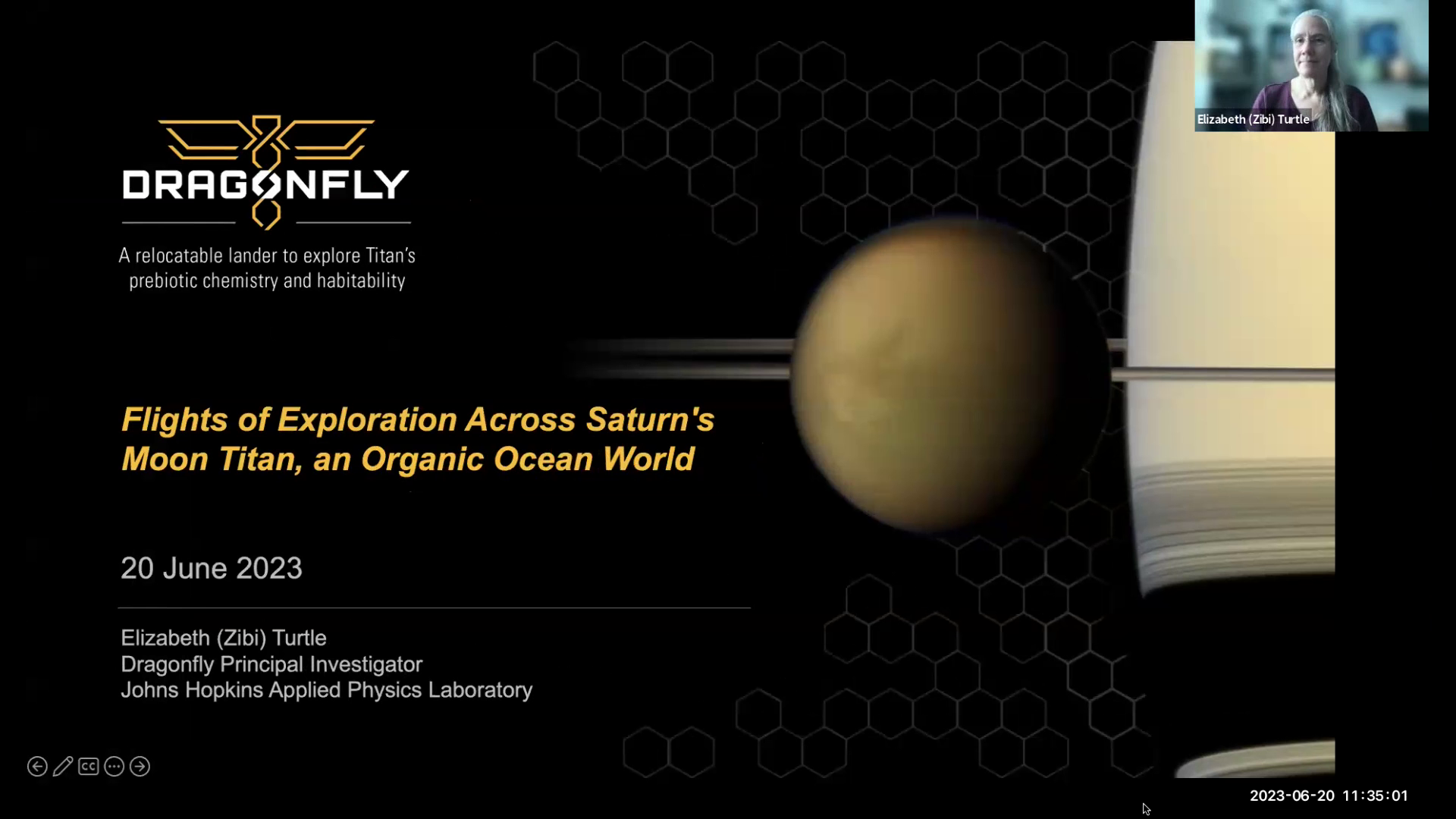 Slide 1/56 at 05:06: Flights of Exploration Across Saturn's Moon Titan ...
